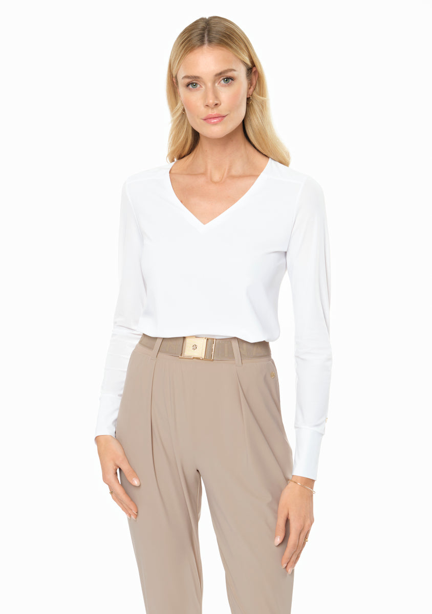 LEGEND Silken Light Blouse feather white - INA KESS International